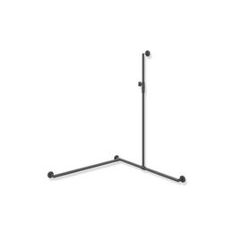 HEWI System 900 Duschhandlauf 900.35M33460ER 1250 x 965 x 965 mm, Ausf&uuml;hrung links, dunkelgrau tiefmatt