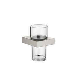Dornbracht Mem Glashalter 83400780-06 Wandmodell, Glas aus Kristallglas, Ausladung 85 mm, platin matt