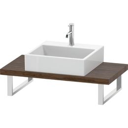 Duravit DuraStyle Konsole DS100C02121 f&uuml;r Aufsatzbecken, 1 Ausschnitt, St&auml;rke 4.5 cm, Nussbaum dunkel