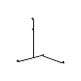 HEWI System 900 Duschhandlauf 900.35M33160CV 1250 x 965 x 965 mm, Ausf&uuml;hrung rechts, schwarz tiefmatt