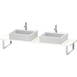 Duravit DuraStyle Konsole DS105C02222 f&uuml;r Aufsatzbecken, 2 Ausschnitte, St&auml;rke 3 cm, wei&szlig; hochglanz