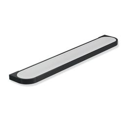 HEWI System 800 Ablage 800.03.10065DC 600mm, Platte Glas satiniert, schwarz tiefmatt