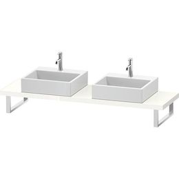 Duravit DuraStyle Konsole DS101C02222 f&uuml;r Aufsatzbecken, 2 Ausschnitte, St&auml;rke 4.5 cm, wei&szlig; hochglanz