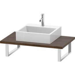 Duravit DuraStyle Konsole DS106C02121 f&uuml;r Aufsatzbecken, 1 Ausschnitt, St&auml;rke 3 cm, Nussbaum dunkel