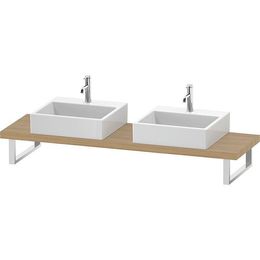 Duravit DuraStyle Konsole DS101C03030 f&uuml;r Aufsatzbecken, 2 Ausschnitte, St&auml;rke 4.5 cm, Eiche natur