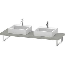 Duravit DuraStyle Konsole DS103C00707 f&uuml;r Aufsatzbecken, 2 Ausschnitte, St&auml;rke 4.5 cm, Betongrau matt