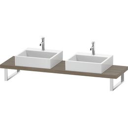 Duravit DuraStyle Konsole DS101C03535 f&uuml;r Aufsatzbecken, 2 Ausschnitte, St&auml;rke 4.5 cm, Eiche terra