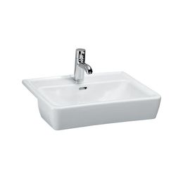 Laufen Pro A Halbeinbau-Waschtisch 8129610001041 56 x 44 cm, wei&szlig;, mit &Uuml;berlauf, 1 Hahnloch