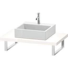 Duravit DuraStyle Konsole DS102C02222 f&uuml;r Aufsatzbecken, 1 Ausschnitt, St&auml;rke 4.5 cm, wei&szlig; hochglanz