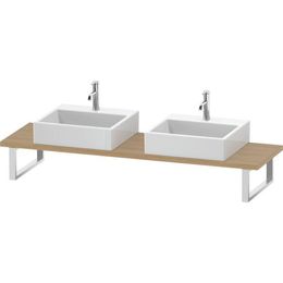 Duravit DuraStyle Konsole DS105C03030 f&uuml;r Aufsatzbecken, 2 Ausschnitte, St&auml;rke 3 cm, Eiche natur