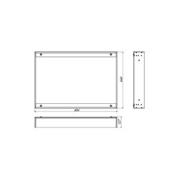 Emco Asis Premium Einbaurahmen 979700039 f&uuml;r Unterputz Spiegelschrank 100 cm