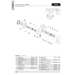 Ideal Standard JADO Innen- und Au&szlig;enRosette, F960877AA quadratisch, Chrom