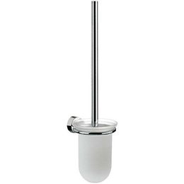 Emco WC-B&uuml;rstengarnitur Rondo 2, chrom 451500101 Kristallglas satiniert, Stiel chrom, Wandmontage
