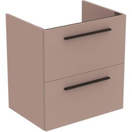 Ideal Standard i.life A M&ouml;belwaschtisch-Paket K8742NH 64x46x64,5cm, 1 Hahnloch, Griff schwarz matt, greige matt