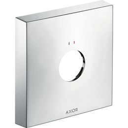 Hansgrohe Axor Verl&auml;ngerungsrosette 14965000 1-Loch, eckig, rot/blau, chrom