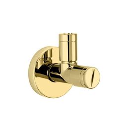 Herzbach Living Design-Eckventil 30.954780.1.03 1/2"x3/8", mit Reinigungsfilter, PVD gold