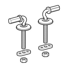 Geberit Scharnier-Set 598015000 Befestigung von unten, f&uuml;r WC-Sitz