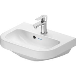Duravit D-Code Waschbecken 0748450000 mit Hahnloch, mit &Uuml;berlauf, Wei&szlig; Hochglanz, 450 x 145mm
