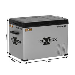 T.I.P. CROSS TOOLS K&uuml;hlbox 37 Liter - Kompressor-Gefrierbox, bis -20&deg;C, tragbar, App-Steuerung, ICEBOX 40, 68061