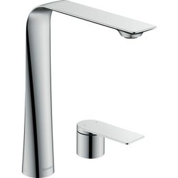 Duravit D.1 Waschtisch-2-Loch-Armatur D11130002010 ohne Zugstangen-Ablaufgarnitur, Ausladung 180mm, chrom