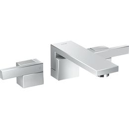 Hansgrohe Axor Edge 3-Loch-Waschtischarmatur 46061000 chrom, Diamantschliff, Unterputz, Wandmontage, Ausladung 190mm