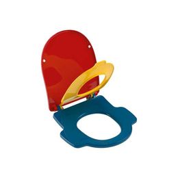 Villeroy & Boch Villeroy und Boch O.novo kids WC-Sitz 8M12619C mit Deckel, f&uuml;r Kinder, Scharniere Edelstahl, Ocean Blue/Sunshine Yellow/Cherry Red