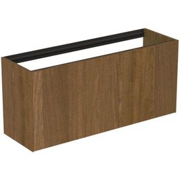 Ideal Standard Conca Waschtisch-Unterschrank T3939Y5 ohne Waschtisch-Platte, 1 Auszug, 120 x 37 x 54 cm, Walnuss dunkel Furnier