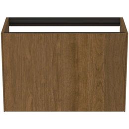 Ideal Standard Conca Waschtisch-Unterschrank T3994Y5 ohne Waschtisch-Platte, 1 Auszug, 80 x 37 x 54 cm, Walnuss dunkel Furnier