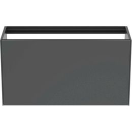 Ideal Standard Conca Waschtisch-Unterschrank T3997Y2 ohne Waschtisch-Platte, 1 Auszug, 100 x 37 x 54 cm, Anthrazit matt lackiert