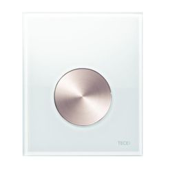 TECEloop Urinal Bet&auml;tigungsplatte 9242661 Glas weiss, Taste Edelstahl, mit Kartusche