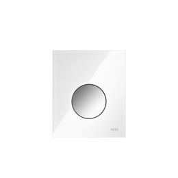 TECEloop Urinal Bet&auml;tigungsplatte 9242660 Glas wei&szlig;, Taste chrom gl&auml;nzend