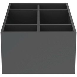 Ideal Standard Conca Aufbewahrungsbox T3979Y2 gro&szlig;, 240 x 370 x 147 mm, 6 F&auml;cher, Anthrazit matt