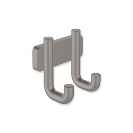 HEWI Serie 480 Doppelhaken 480.90.00160SC pulverbeschichtet dunkelgrau perlglimmer tiefmatt