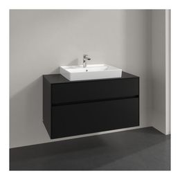 Villeroy & Boch Villeroy und Boch Collaro Waschtischunterschrank C01900VL 100x54,8x50cm, Waschtisch mittig, volcano black