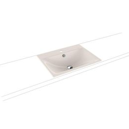 Kaldewei Silenio Einbau-Waschtisch 907706013231 &Uuml;berlauf, 1 Hahnloch, 3037, 60 x 46 cm, pergamon Perl-Effekt