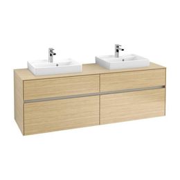 Villeroy & Boch Villeroy & Boch Collaro Waschtischunterschrank C02100VJ 160x54,8x50cm, f&uuml;r 2 Waschtische, Nordic Oak