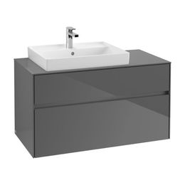 Villeroy & Boch Villeroy & Boch Collaro Waschtischunterschrank C01700FP 100x54,8x50cm, Waschtisch links, Glossy Grey