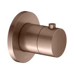 KEUCO IXMO Fertigmontageset 59553290001 Unterputz-Thermostat-Armatur, rund, rotgold geb&uuml;rstet