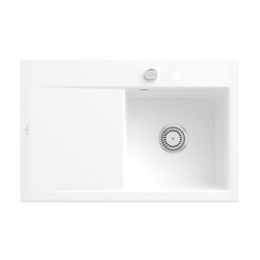 Villeroy & Boch Villeroy und Boch Subway Style 45 Einbausp&uuml;le 334702R1 rechts, mit Ablaufgarnitur, Excenterbet&auml;tigung, wei&szlig; alpin CeramicPlus, 78 x 51 cm