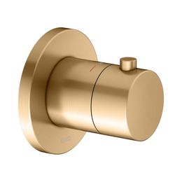 KEUCO IXMO Fertigmontageset 59553250001 Unterputz-Thermostat-Armatur, rund, messing geb&uuml;rstet