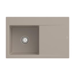 Villeroy & Boch Villeroy und Boch Subway Style 45 Flat Einbausp&uuml;le 334800AM Sp&uuml;lbecken links, almond CeramicPlus, 78 x 51 cm