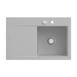 Villeroy & Boch Villeroy und Boch Subway Style 45 Einbausp&uuml;le 334702SM rechts, mit Ablaufgarnitur, Excenterbet&auml;tigung, steam CeramicPlus, 78 x 51 cm