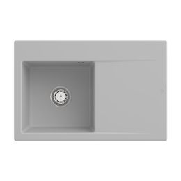 Villeroy & Boch Villeroy und Boch Subway Style 45 Flat Einbausp&uuml;le 334800SM Sp&uuml;lbecken links, steam CeramicPlus, 78 x 51 cm