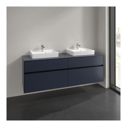 Villeroy & Boch Villeroy und Boch Collaro Waschtischunterschrank C02100VQ 160x54,8x50cm, f&uuml;r 2 Waschtische, marine blue
