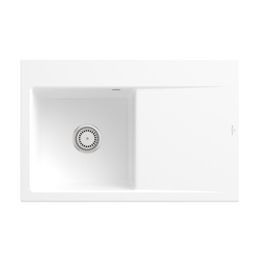 Villeroy & Boch Villeroy und Boch Subway Style 45 Flat Einbausp&uuml;le 334800RW Sp&uuml;lbecken links, stone white CeramicPlus, 78 x 51 cm