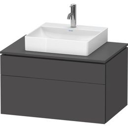 Duravit L-Cube Waschtisch-Unterschrank LC4880049490000 82 x 55 cm, graphit matt, 1 Schubkasten, 1 Auszug, wandh&auml;ngend