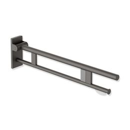 HEWI System 900 Mobiler St&uuml;tzklappgriff 900.50.41660SC Ausladung 850 mm, Edelstahl pulverbeschichtet dunkelgrau perlglimmer tiefmatt, rechts