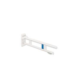 HEWI System 900 Mobiler St&uuml;tzklappgriff 900.50.41360DX Ausladung 900 mm, Edelstahl pulverbeschichtet wei&szlig; tiefmatt, links
