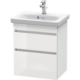 Duravit DuraStyle Waschtisch-Unterschrank DS640302218 50 x 36,8 cm, wei&szlig; hochglanz/wei&szlig; matt, 2 Schubk&auml;sten, wandh&auml;ngend