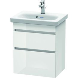 Duravit DuraStyle Waschtisch-Unterschrank DS640302222 50 x 36,8 cm, wei&szlig; hochglanz, 2 Schubk&auml;sten, wandh&auml;ngend